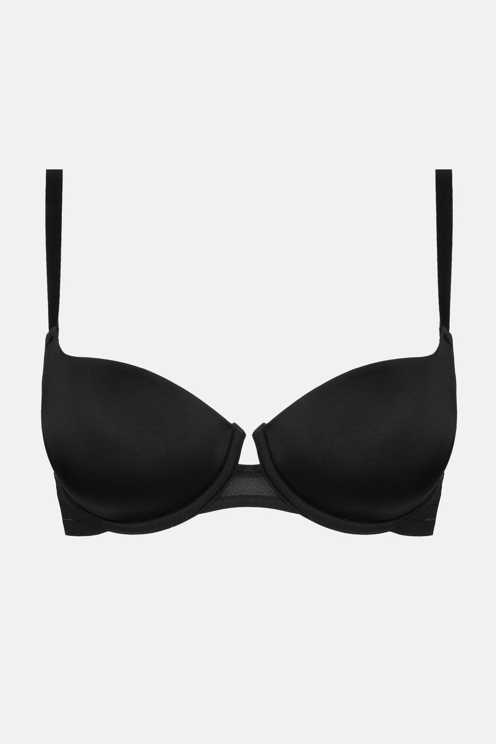 Black balconette bra with lycra® cups - NUFIT | Maison Lejaby